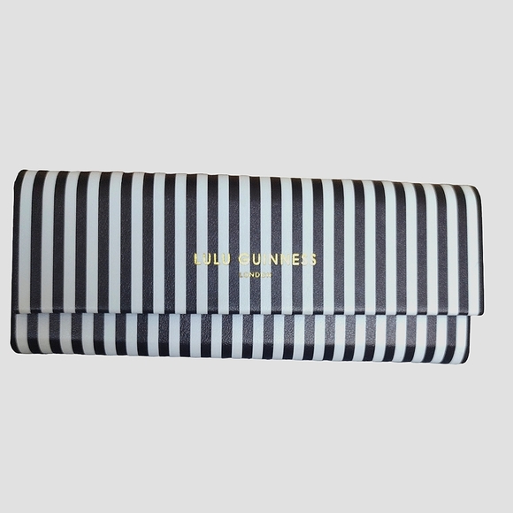 Lulu Guinness Accessories Lulu Guinness Glasses Case In Black An White Stripedrecycled